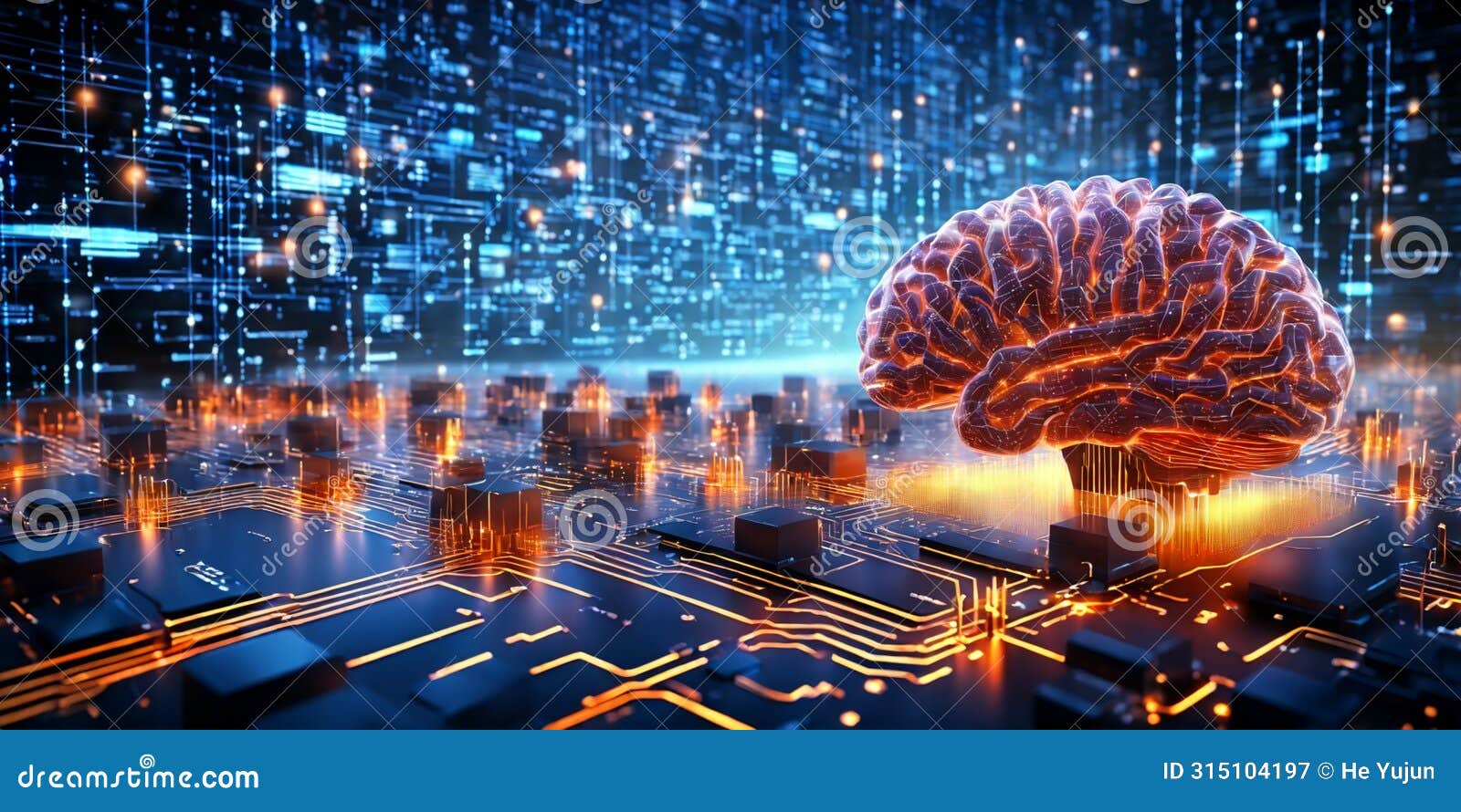 Artificial Intelligence Neurological Data Brain,Industrial Brain,Gpu ...