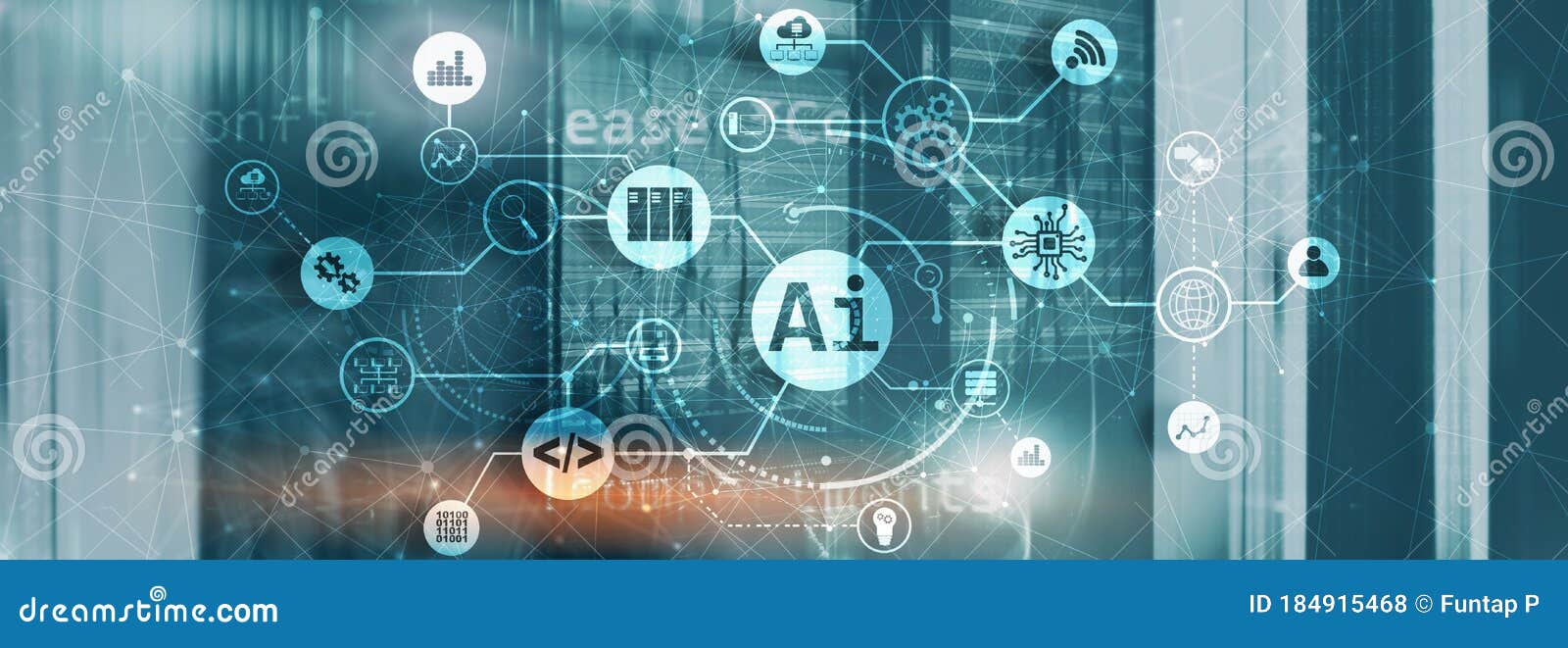 Artificial Intelligence Panoramic Background. for Your Business Project ...