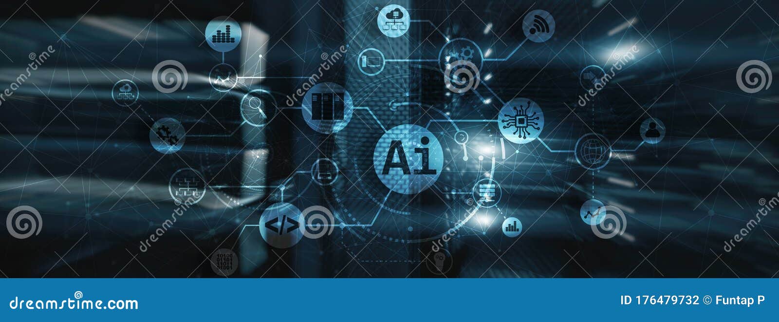 Artificial Intelligence Panoramic Background. for Your Business Project ...