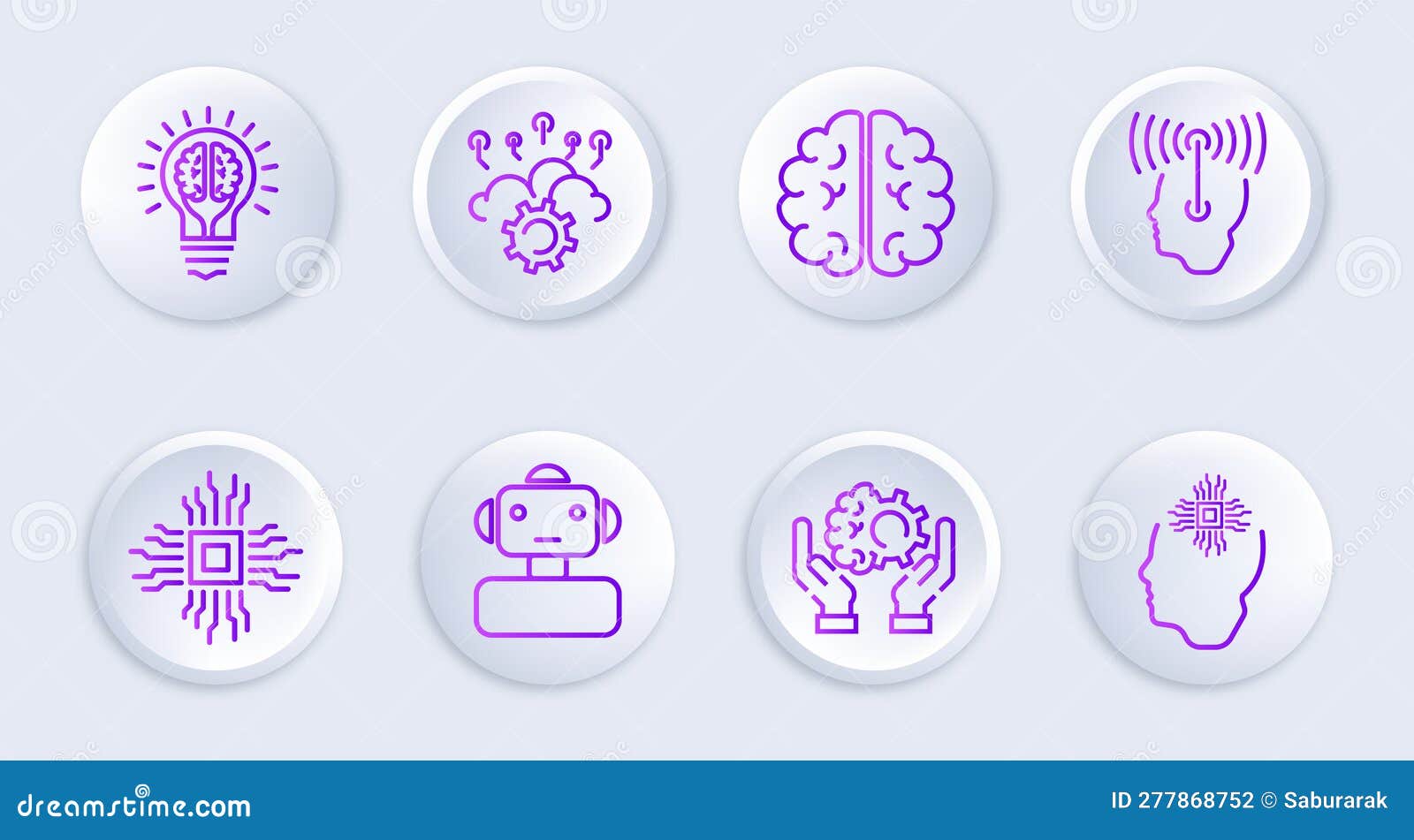 Artificial Intelligence Pictogram Icons. Vector Illustration Eps10 ...