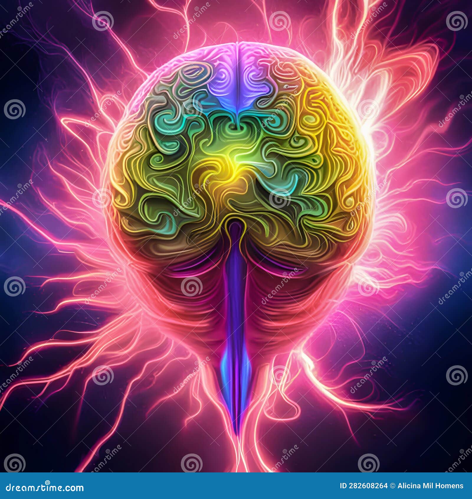 Artificial Intelligence, Processing Big Data, Digital Brain, Created ...