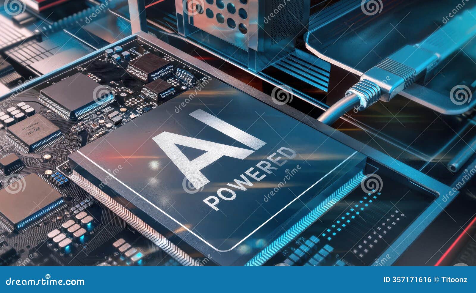Artificial Intelligence on Processor in Computing System, AI Powered Technology Stock ...