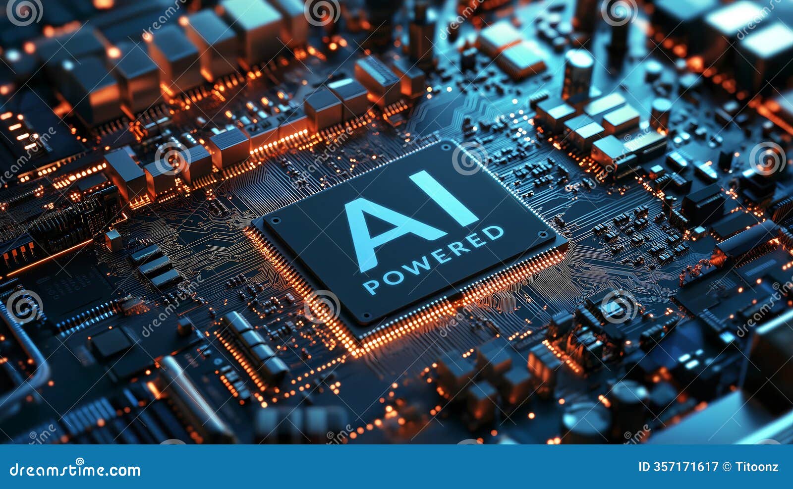 Artificial Intelligence on Processor in Computing System, AI Powered Technology Stock ...