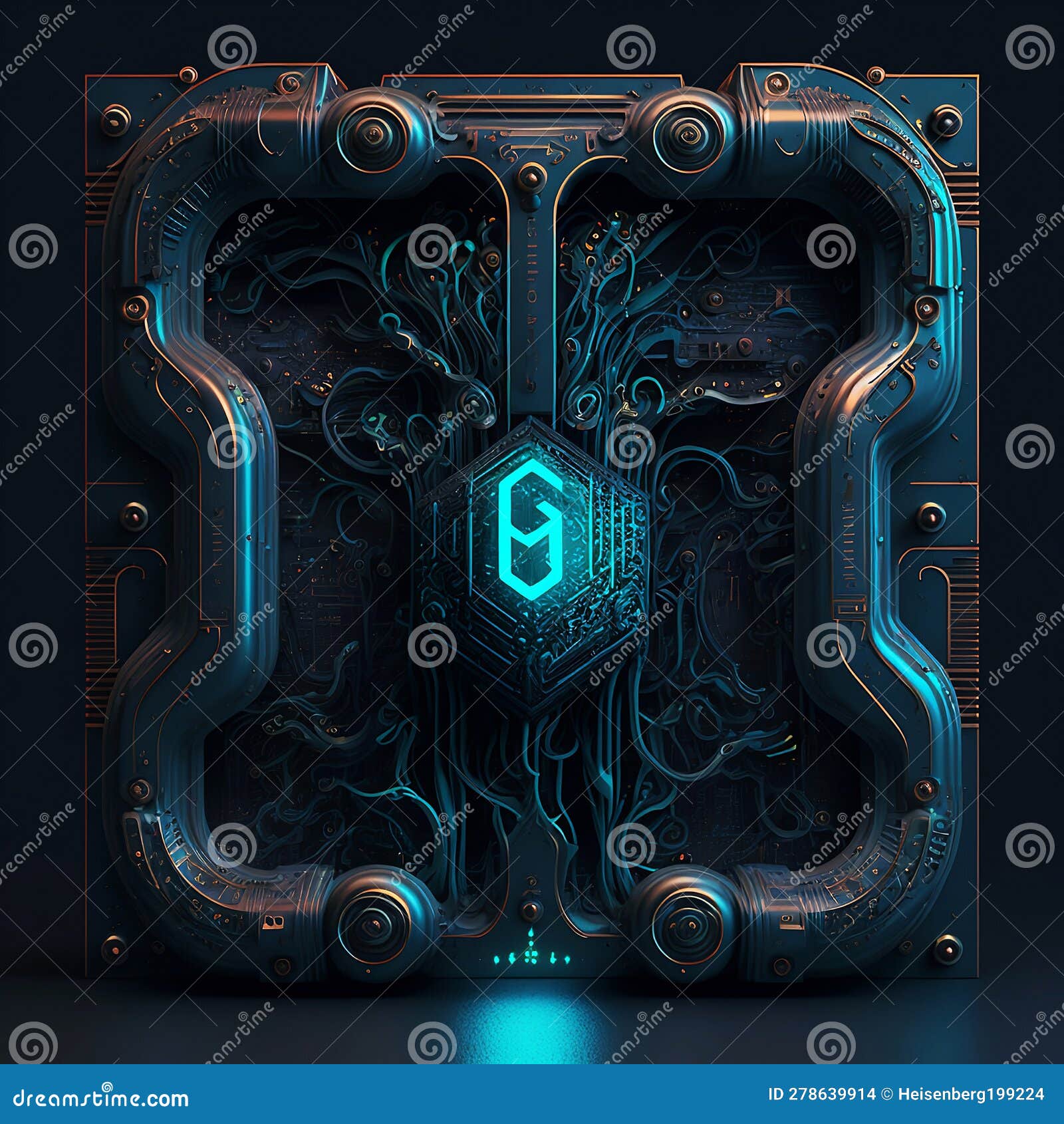 Artificial Intelligence Processor Digital Art Stock Illustration ...