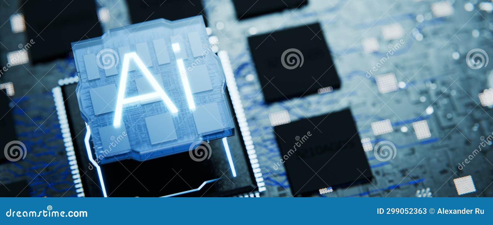 Artificial Intelligence Processor. Neurointerface. Education Artificial Intelligence. Artificial ...