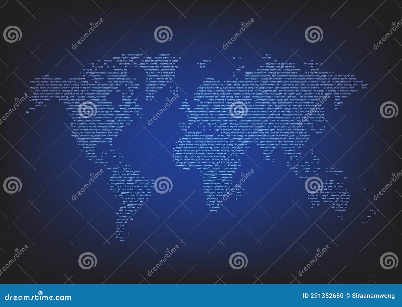 Artificial Intelligence Prompt Typography with Wolrd Map Background ... Artificial Intelligence Prompt Typography with Wolrd Map Background ...