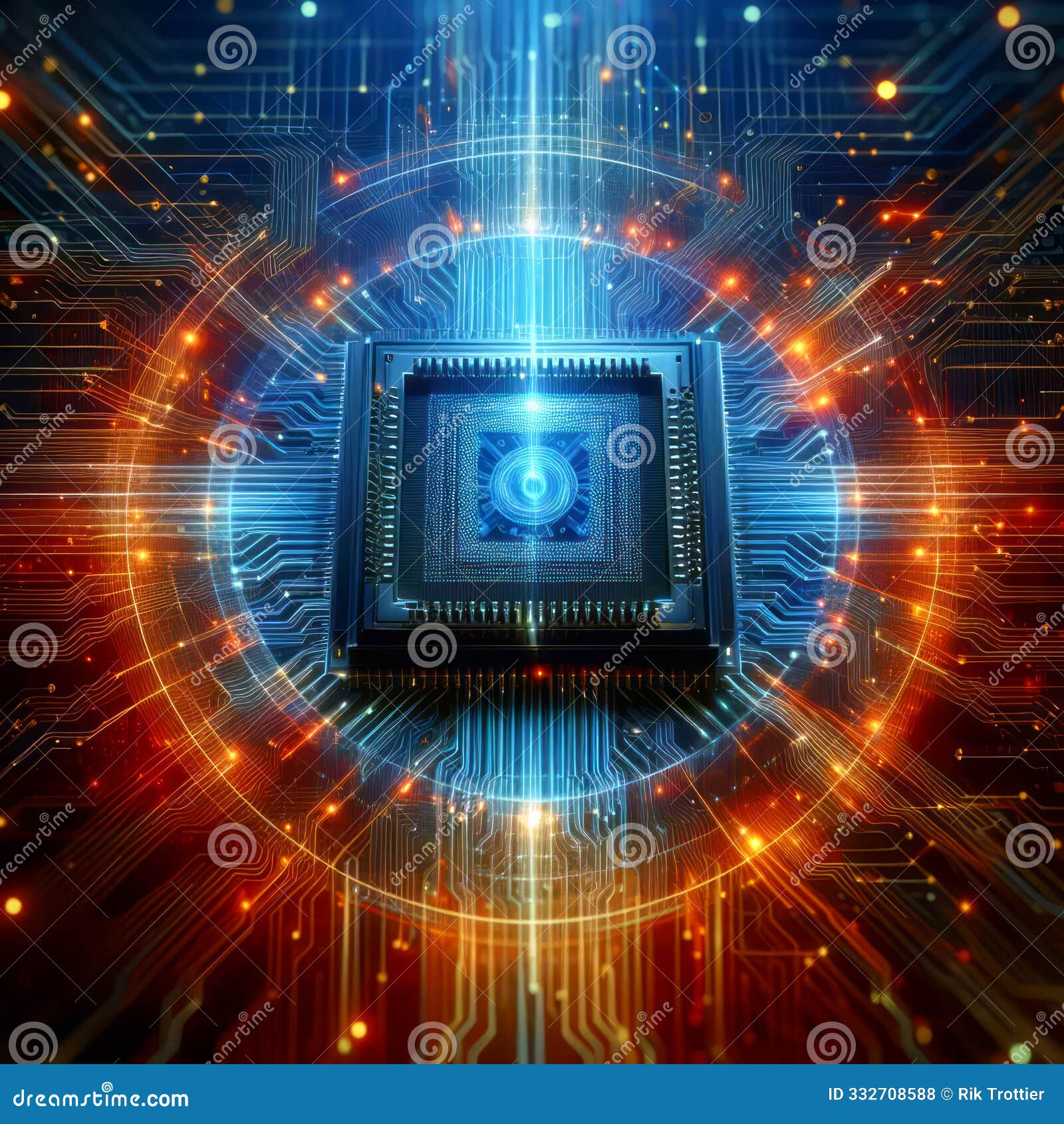 Artificial Intelligence and Quantum Computing Concept Stock ...