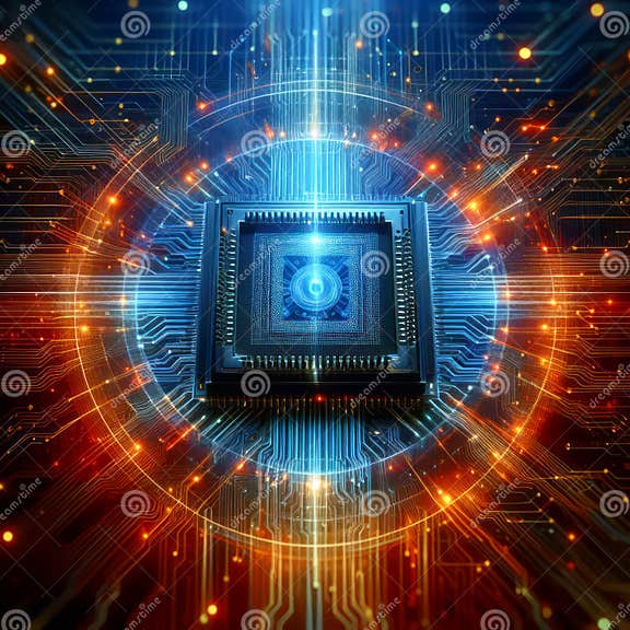 Artificial Intelligence and Quantum Computing Concept Stock ...