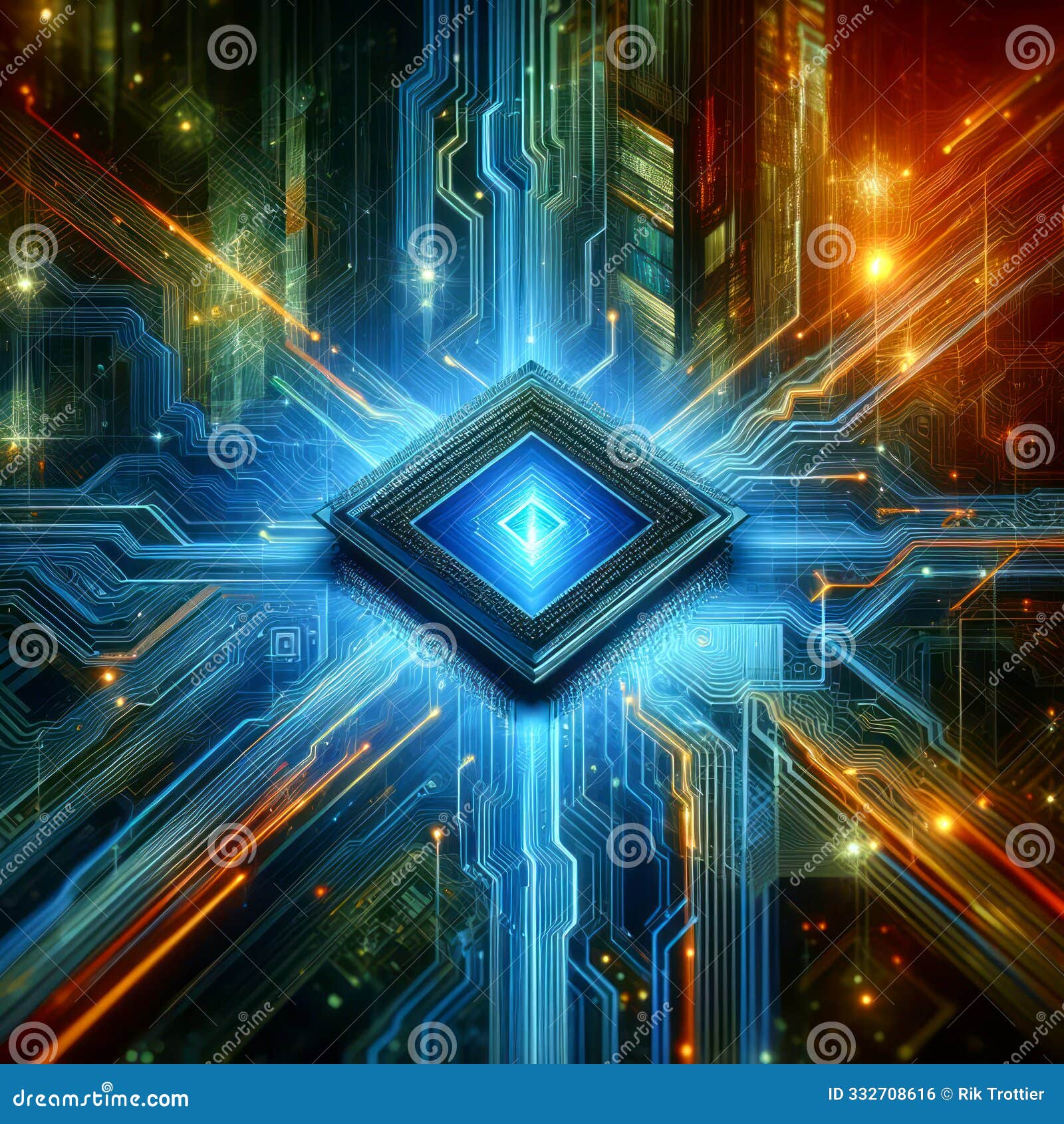 Artificial Intelligence and Quantum Computing Concept Stock ...