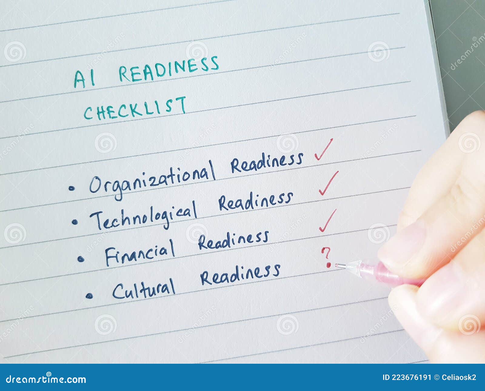 Artificial Intelligence Readiness Checklist Stock Image - Image of ...