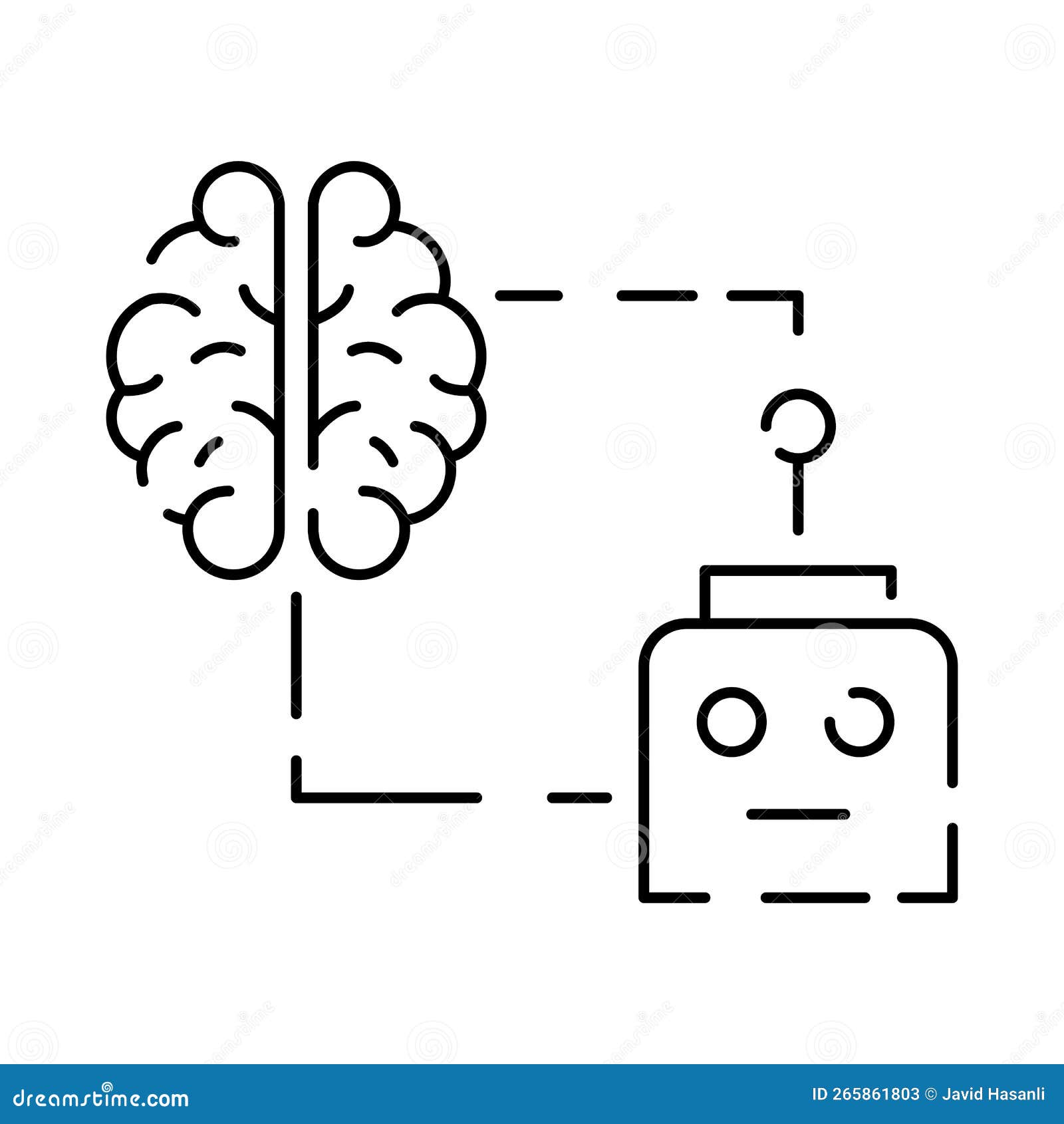 Artificial Intelligence Related Vector Line Icon. Contains Such Icons As Face Recognition ...