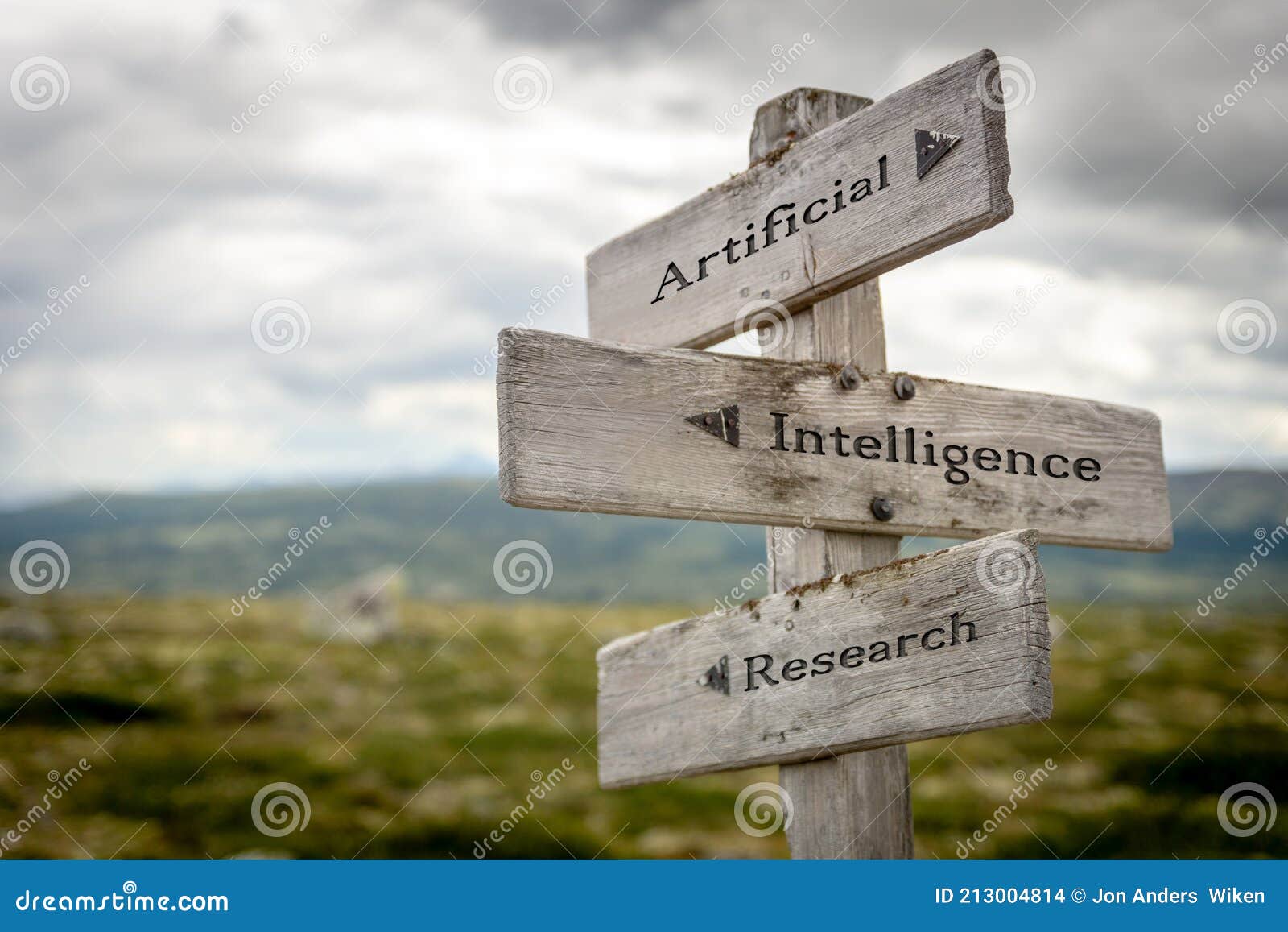 Artificial Intelligence Research Signpost. Stock Photo - Image of ...