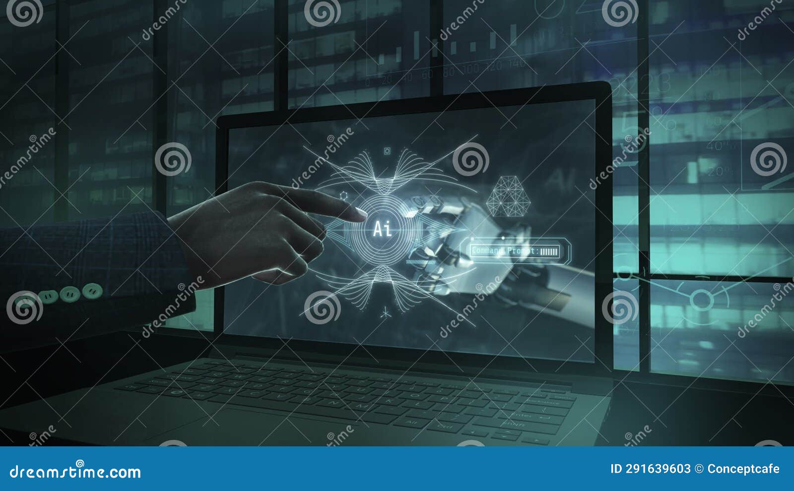 Artificial Intelligence Responds To a Human Request. Stock Video ...