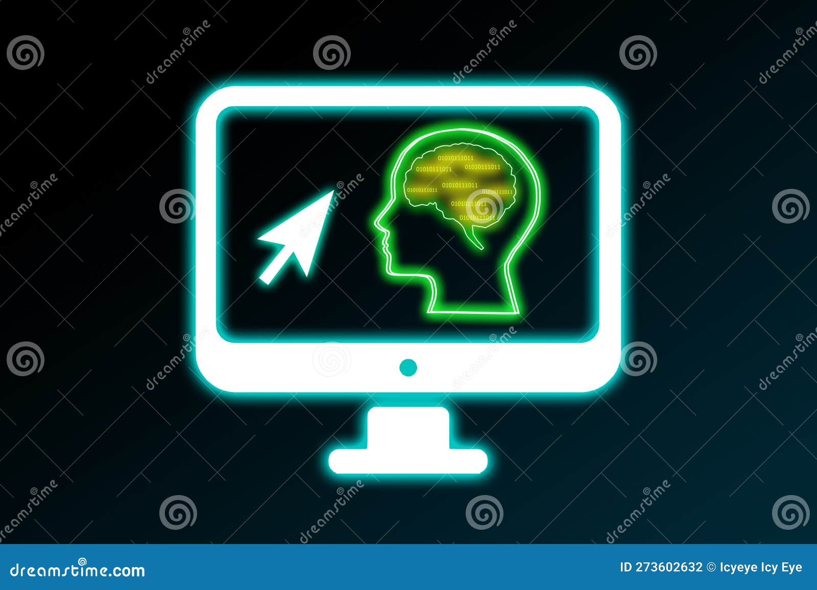 Artificial Intelligence Robot in Computers, Digital Online Futuristic ...