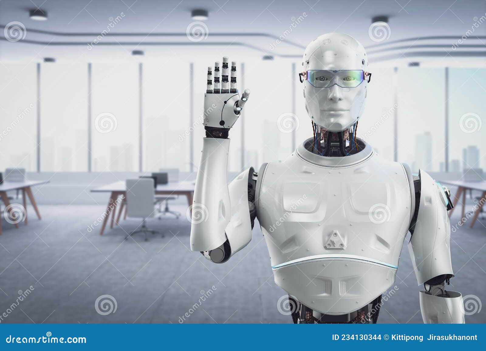 Artificial Intelligence Robot or Cyborg Stock Illustration ...