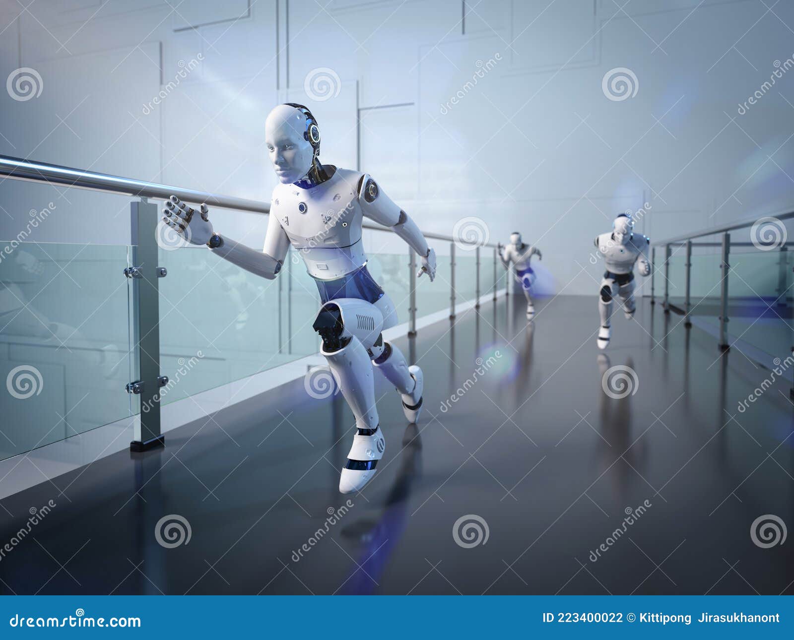 Artificial Intelligence Robot or Cyborg Competition Stock Illustration ...