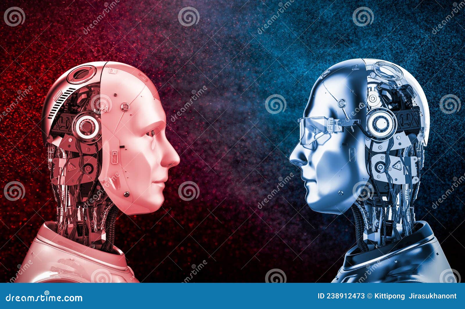 Artificial Intelligence Robot or Cyborg Competition Stock Illustration ...