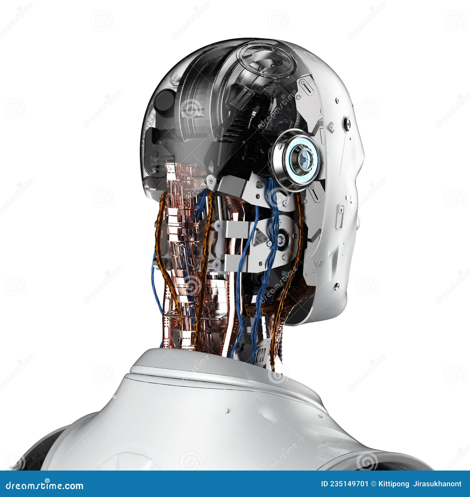 Artificial Intelligence Robot or Cyborg Stock Illustration ...