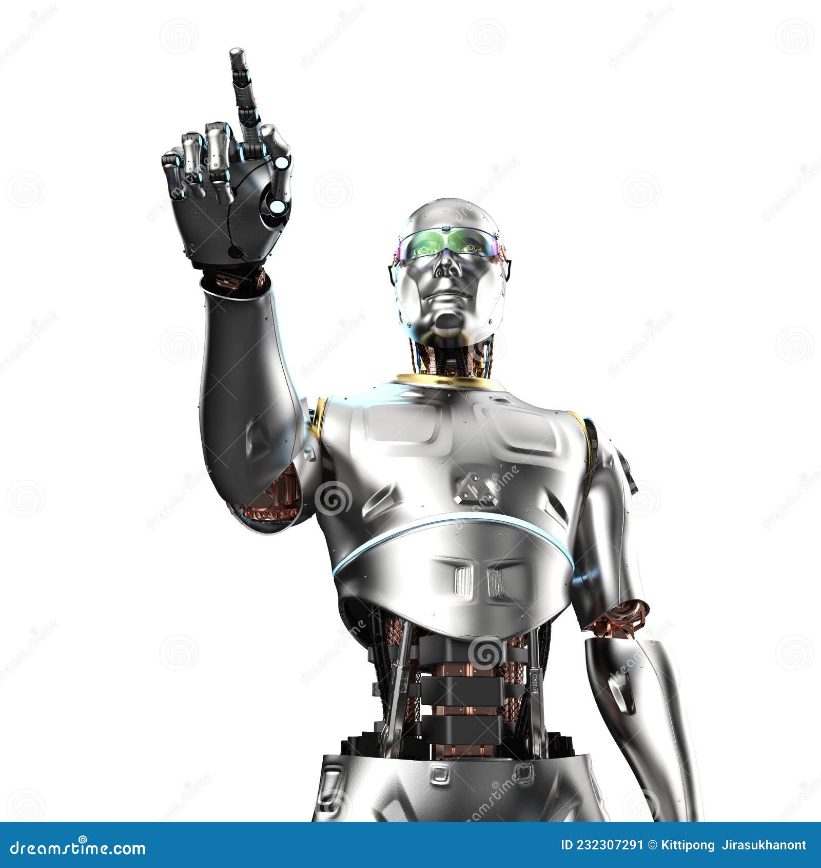 Artificial IntelligenceÂ robot Finger Point Isolated Stock Illustration ...