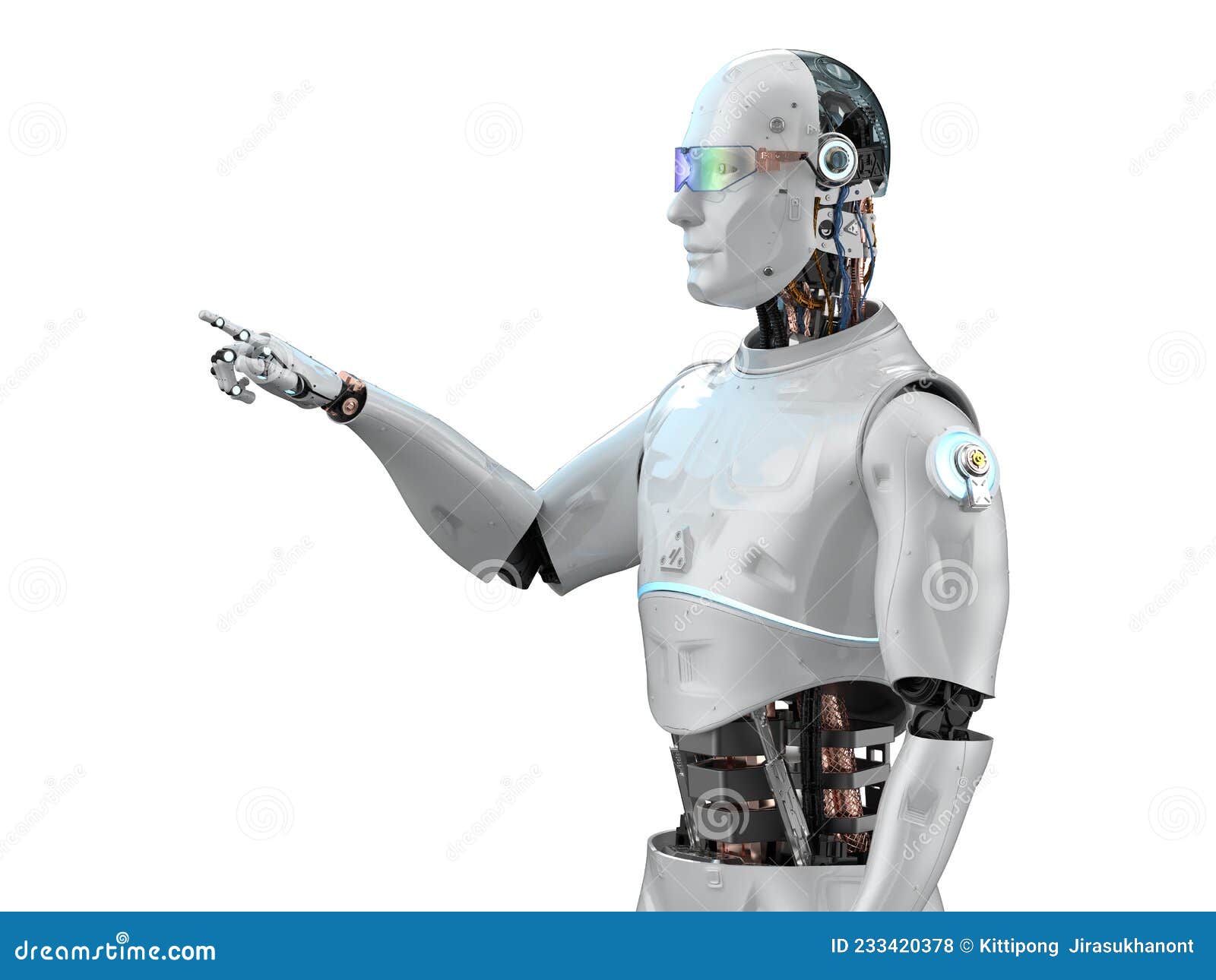 Artificial IntelligenceÂ robot Finger Point Isolated Stock Illustration ...