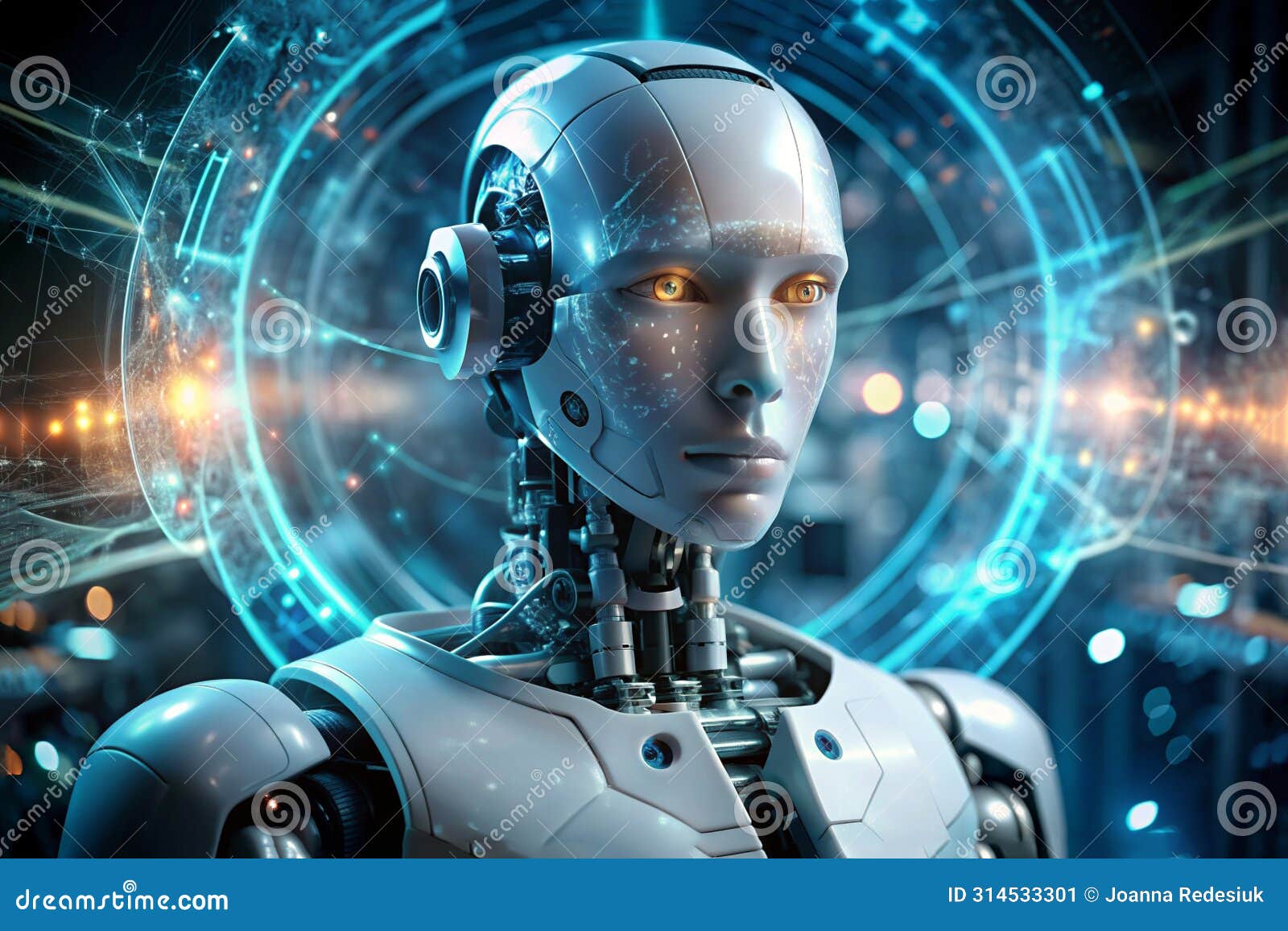 Artificial Intelligence Robot Futuristic Future World Modern Electronic ...