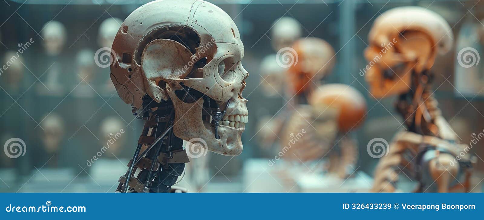 Artificial Intelligence Robot in a Futuristic Lab Showcasing the Next ...