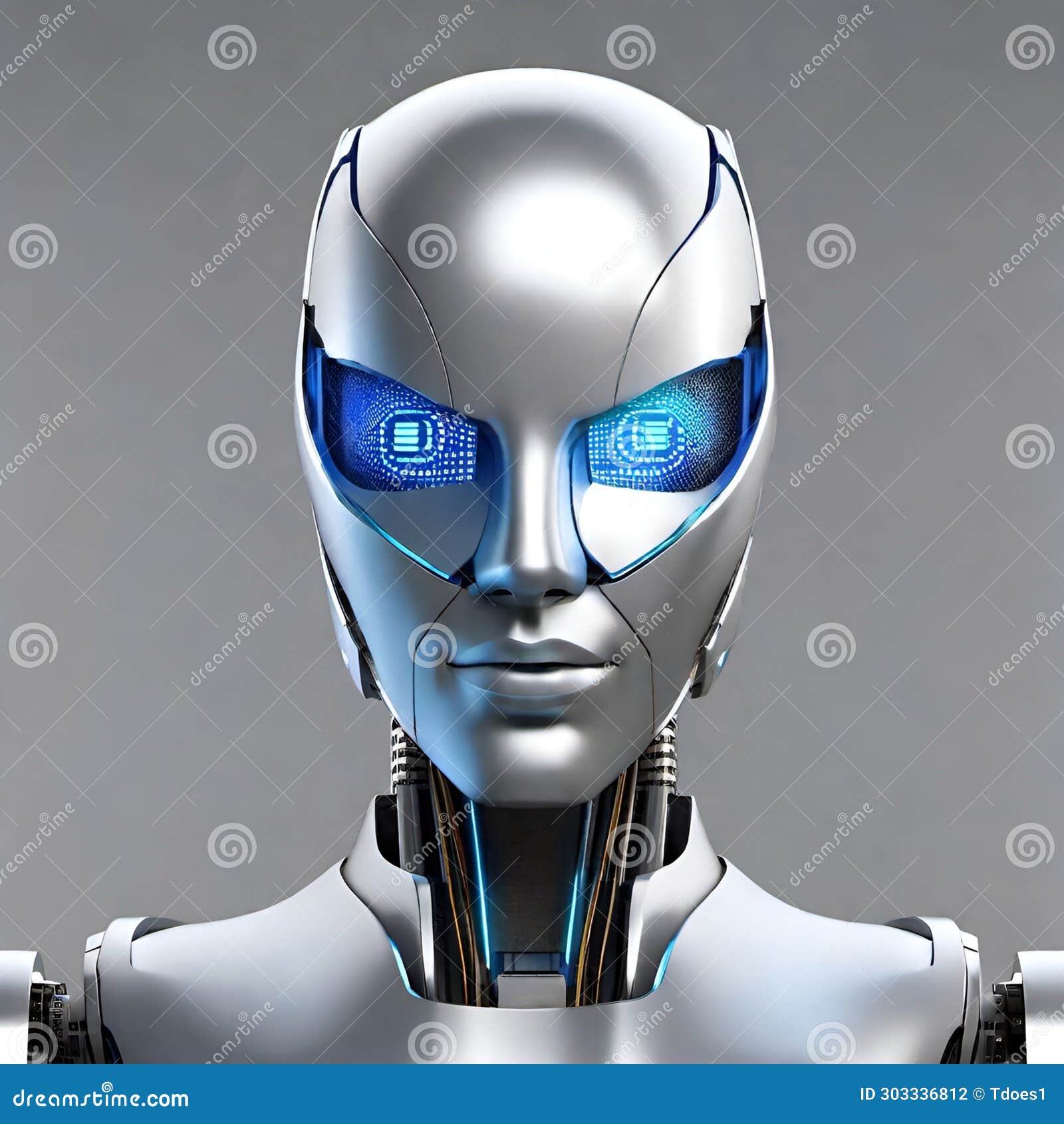 Artificial Intelligence - Robot Head - AI Stock Illustration ...