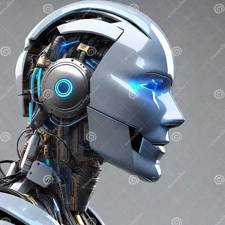 Artificial Intelligence - Robot Head - AI Stock Illustration ...