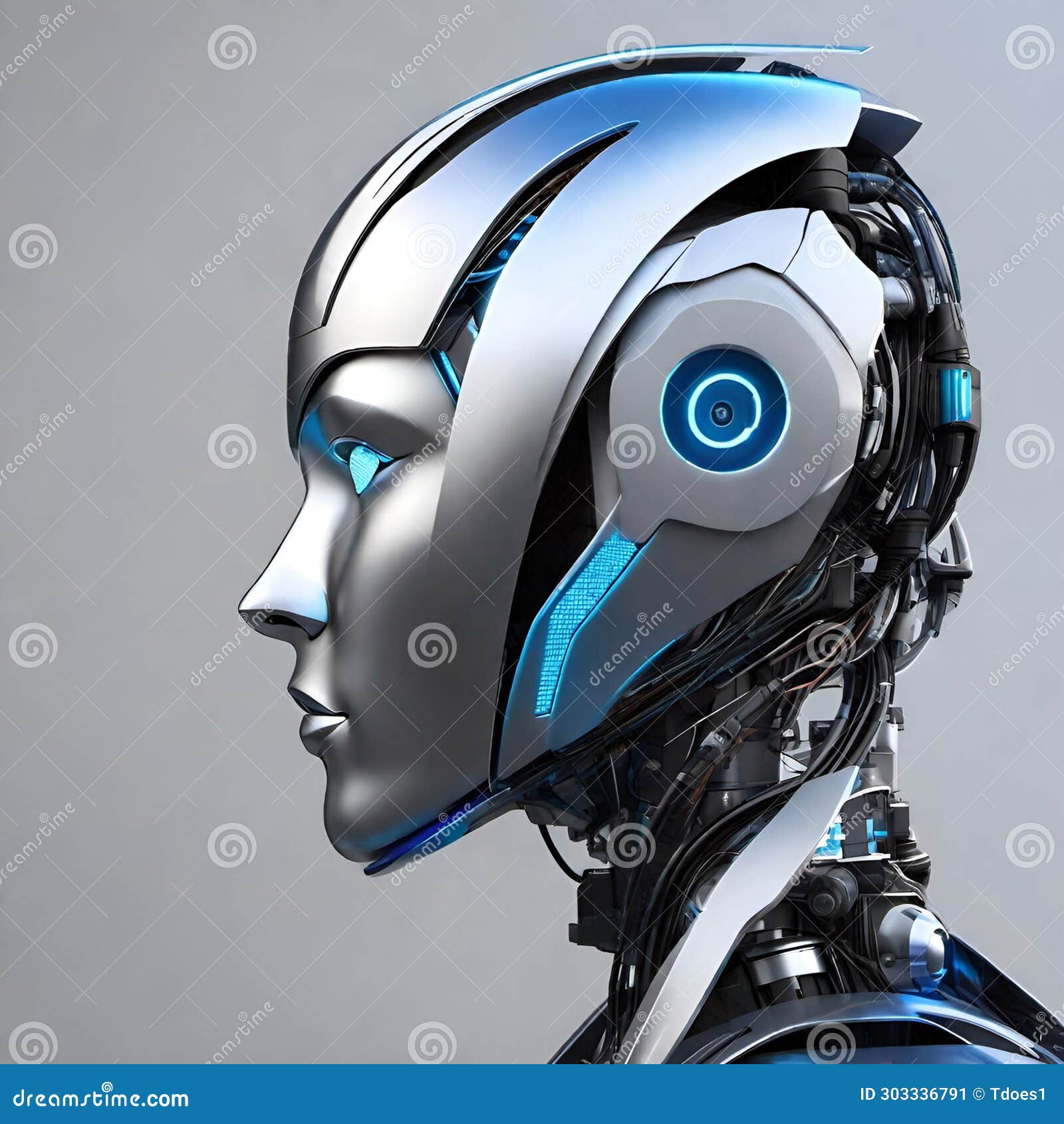 Artificial Intelligence - Robot Head - AI Stock Illustration ...