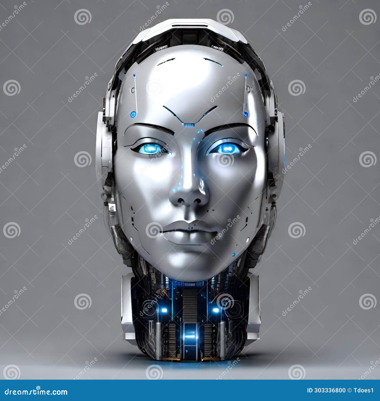 Artificial Intelligence - Robot Head - AI Stock Illustration ...