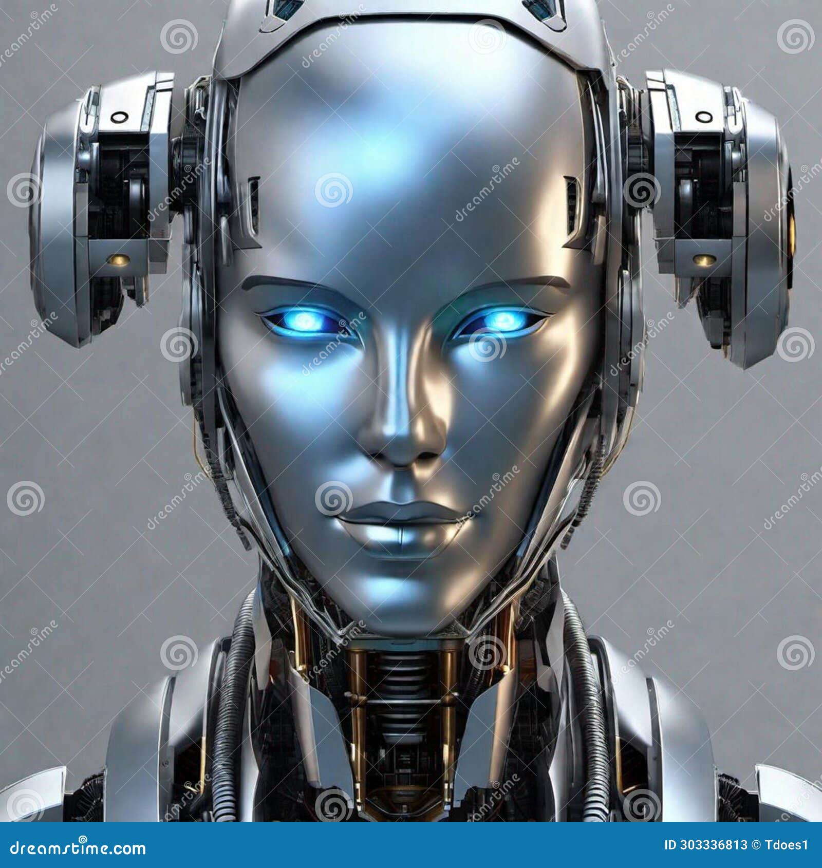 Artificial Intelligence - Robot Head - AI Stock Illustration ...