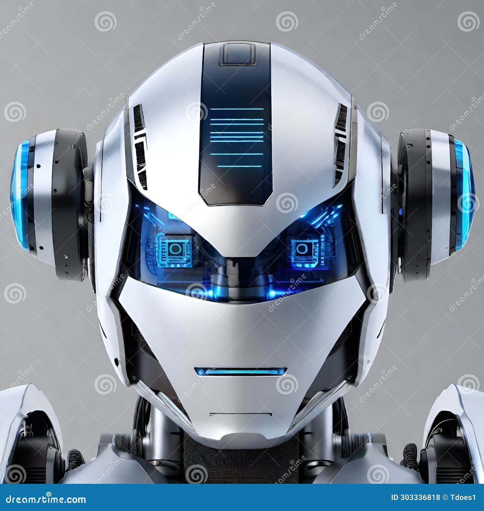 Artificial Intelligence - Robot Head - AI Stock Illustration ...