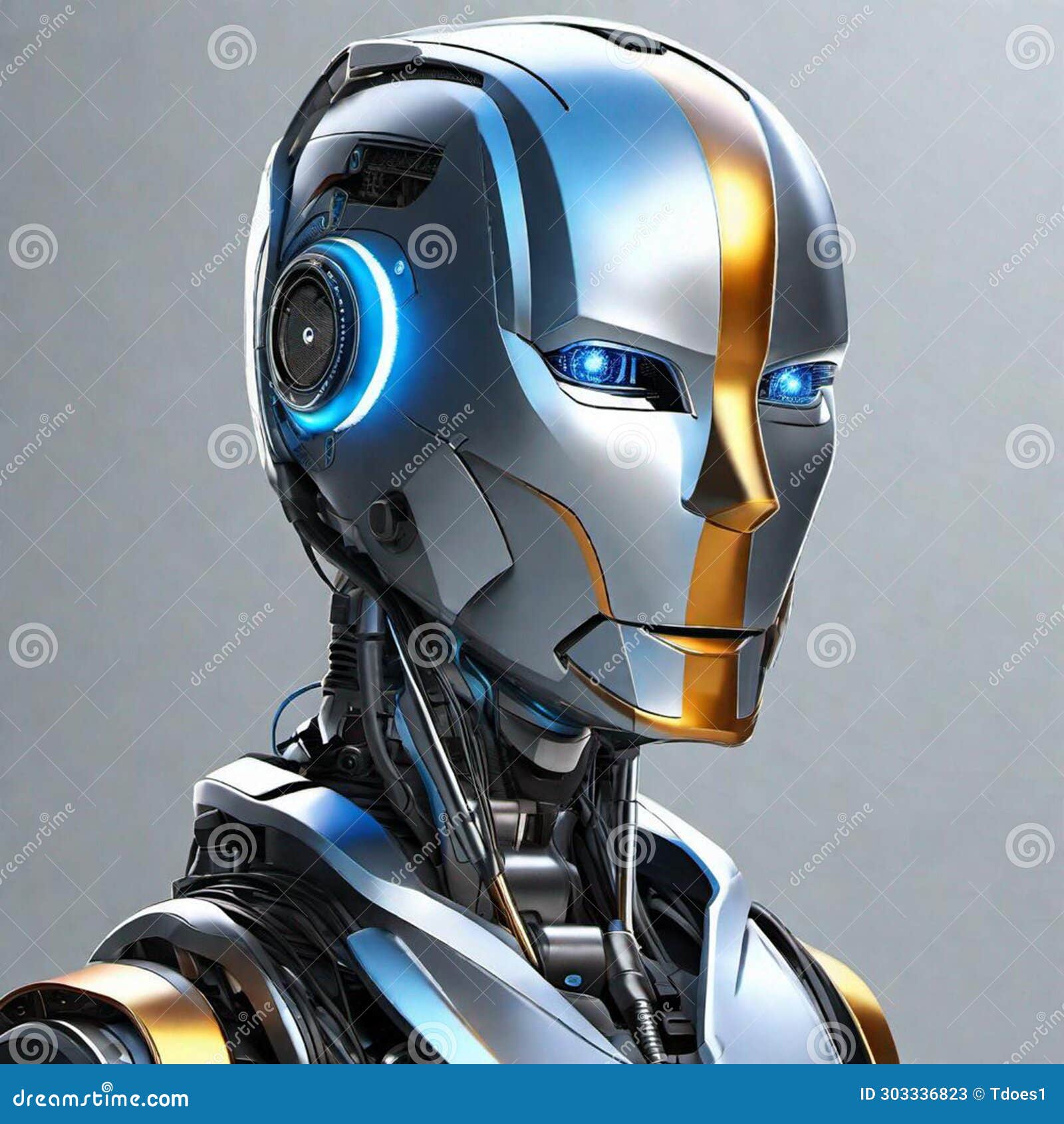 Artificial Intelligence - Robot Head - AI Stock Illustration ...