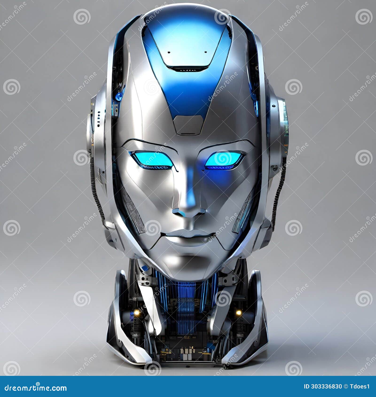 Artificial Intelligence - Robot Head - AI Stock Illustration ...