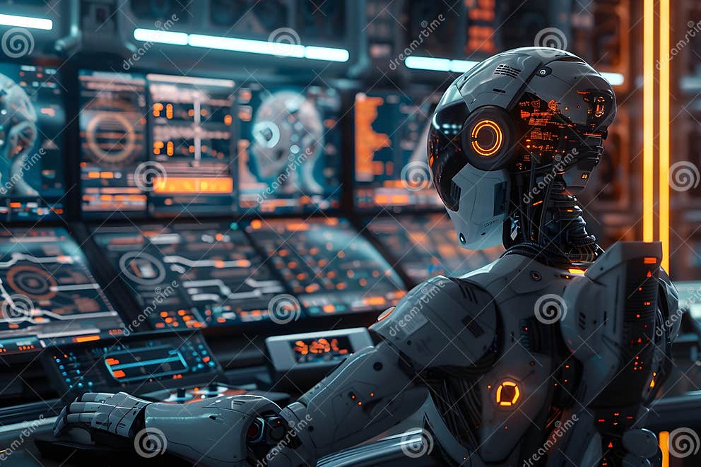 Artificial Intelligence Robot, Humanoid Android that Operates Multiple ...