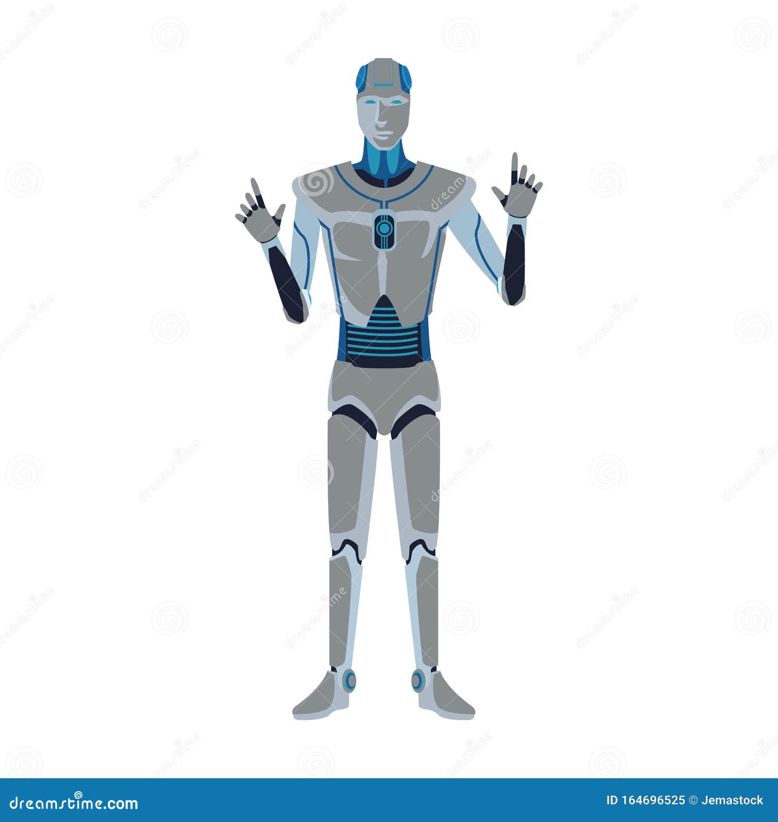 Artificial Intelligence Robot Icon, Flat Design Stock Vector ...