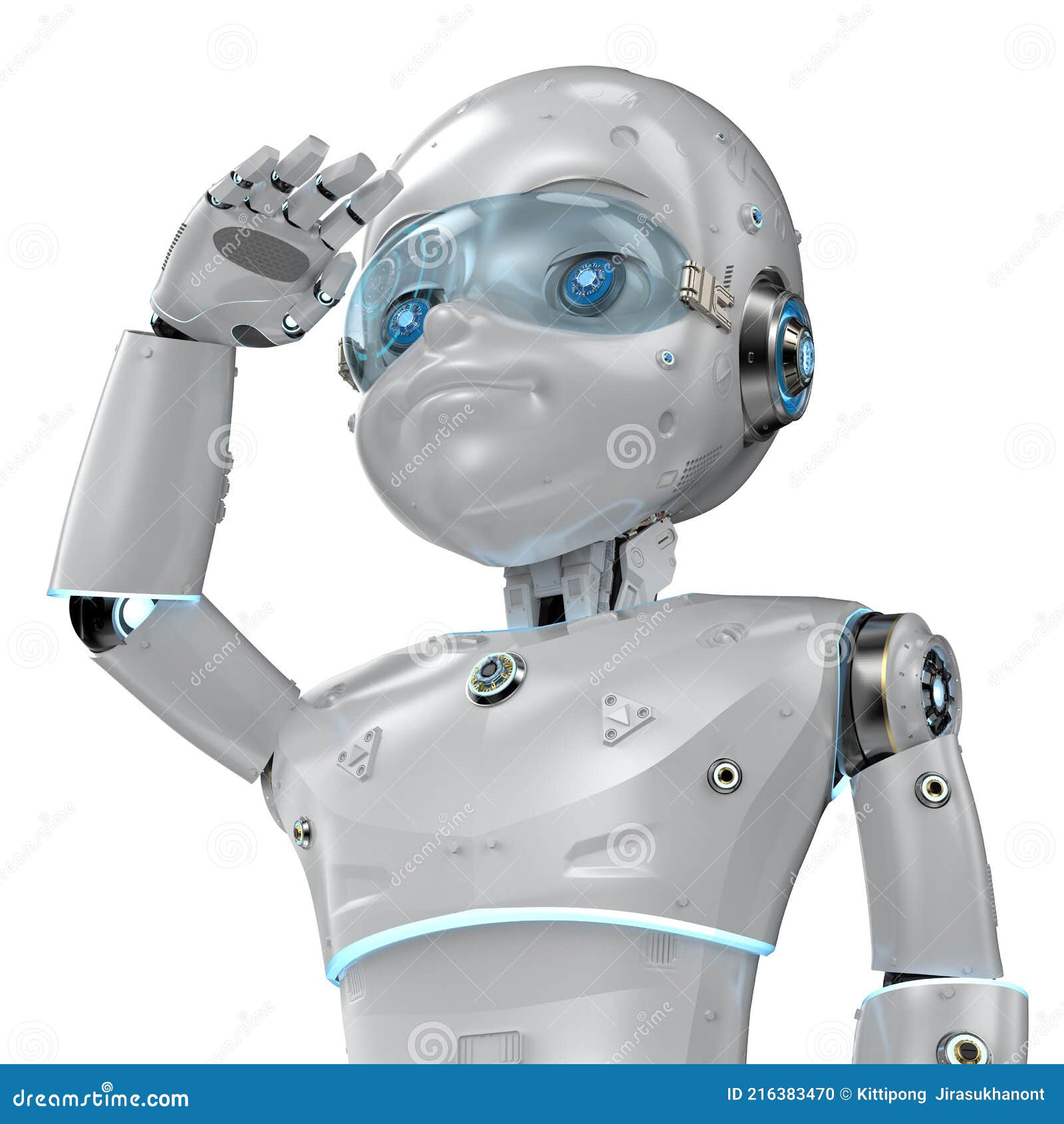 Artificial IntelligenceÂ robot Look Around Stock Illustration ...