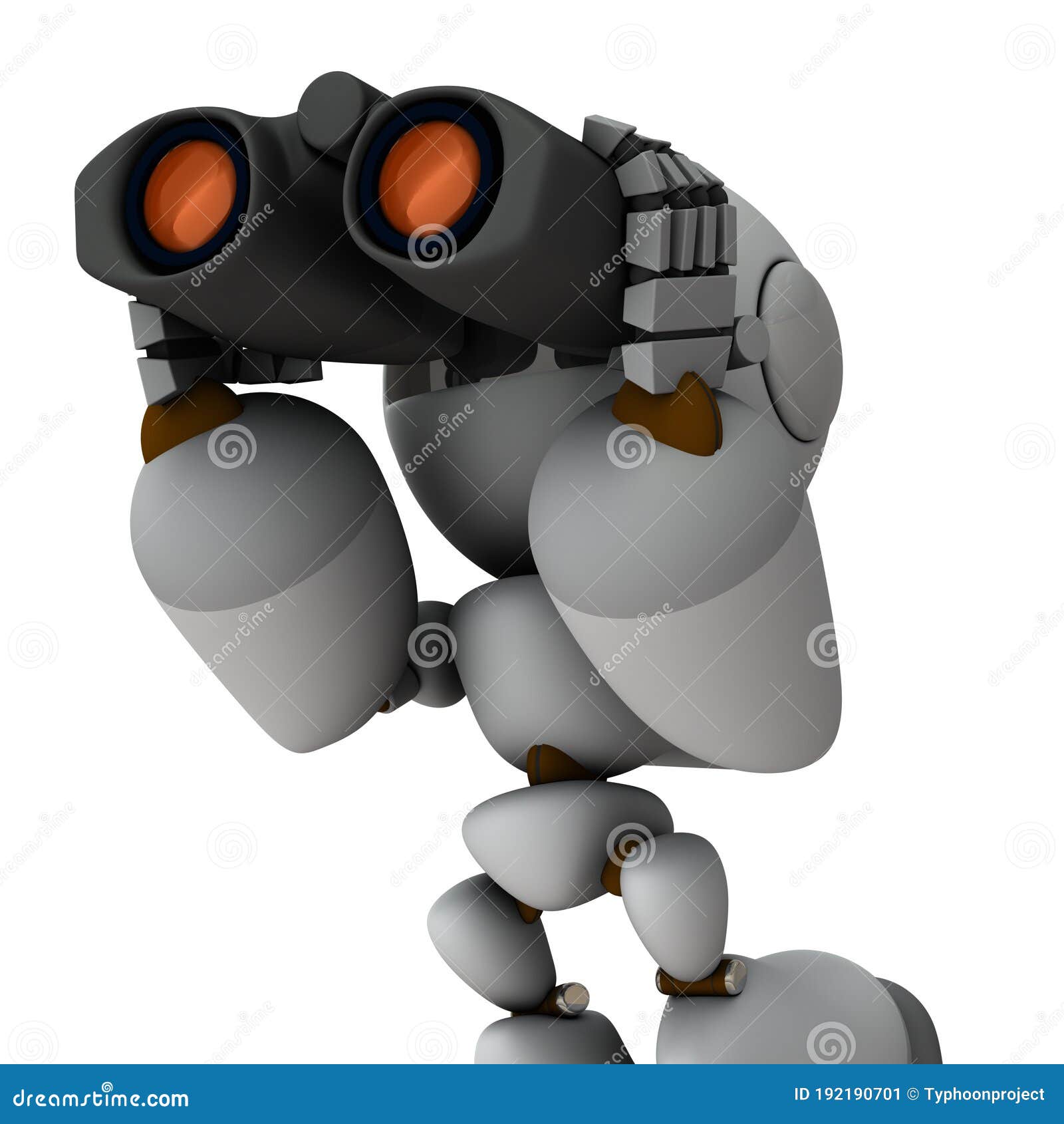 An Artificial Intelligence Robot Looks Into The Future With Binoculars ...