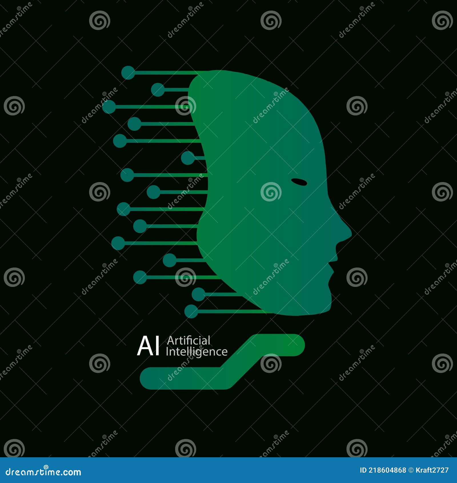 Artificial Intelligence Robot Mask Stock Vector - Illustration of ...
