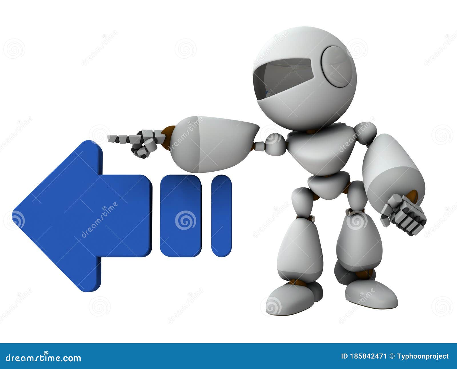 An Artificial Intelligence Robot that Occupies the Left Side. Stock ...