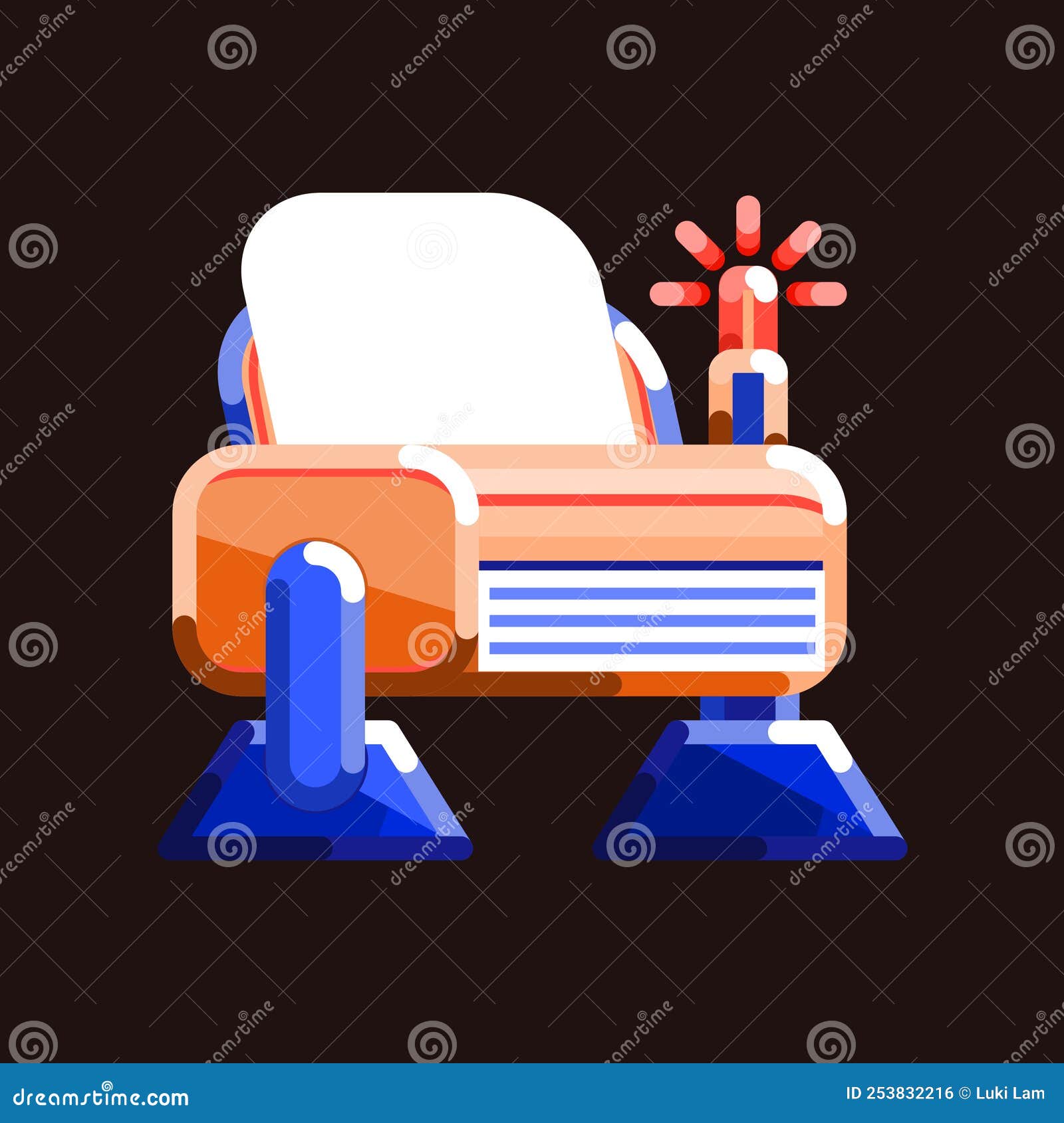 Artificial Intelligence Robot Printer Design. Abstract Style Colorful ...