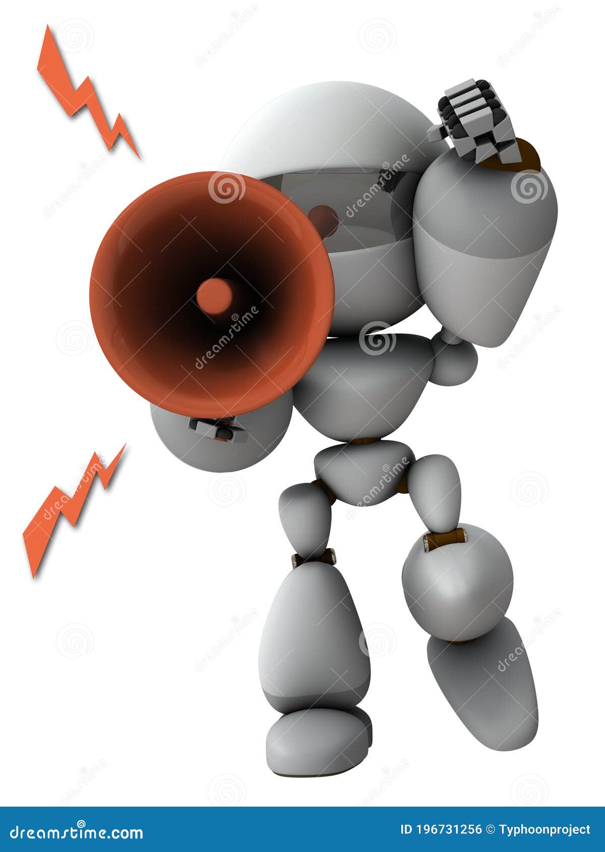 The Artificial Intelligence Robot is Screaming with a Handheld ...