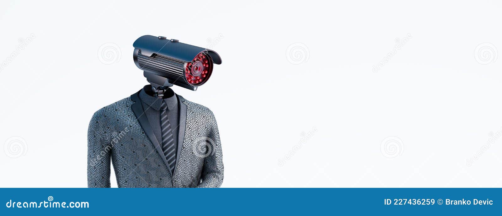 Artificial Intelligence Robot with a Surveillance Camera instead of a ...