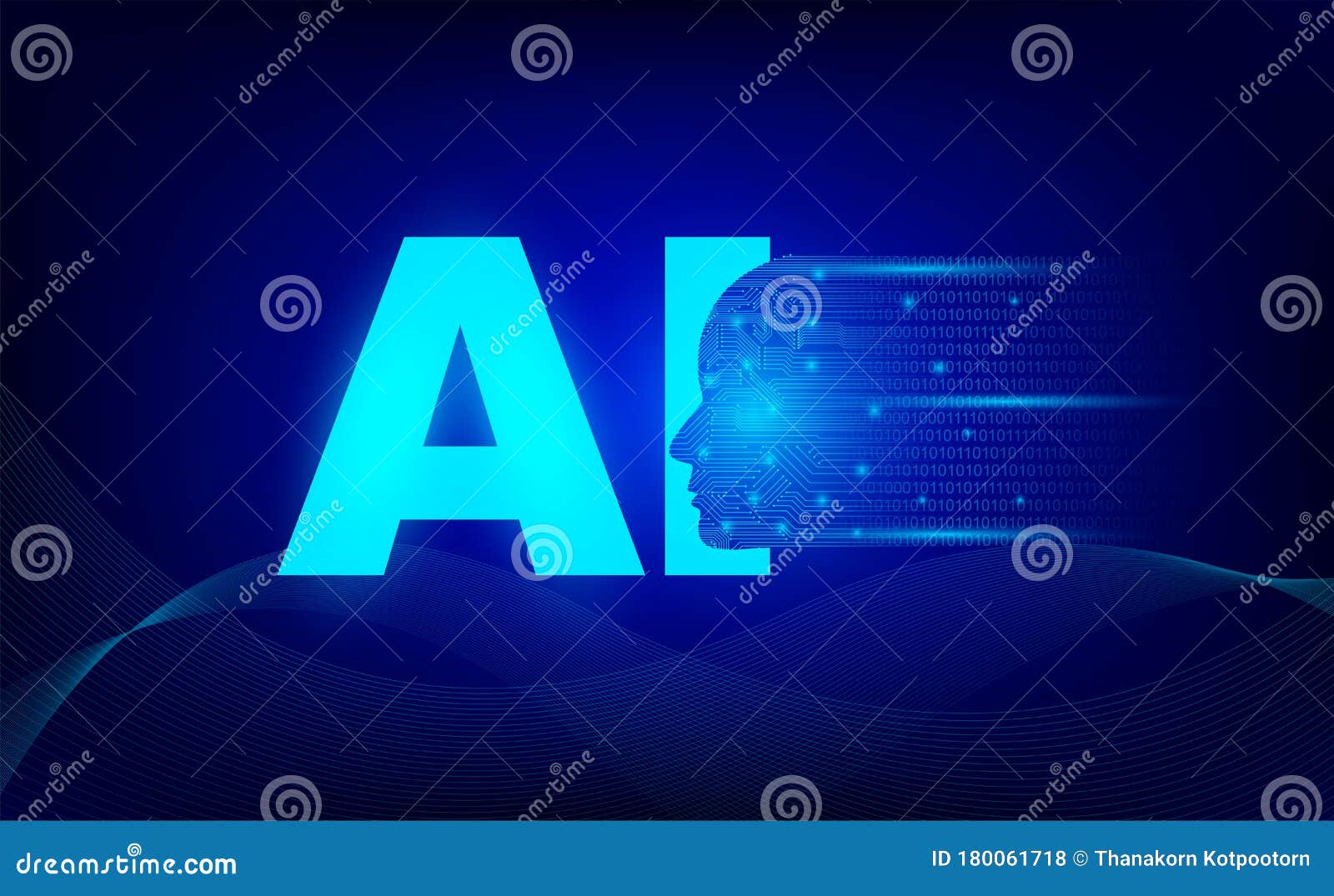 Artificial Intelligence Robot Technology Letter Background Stock Vector ...