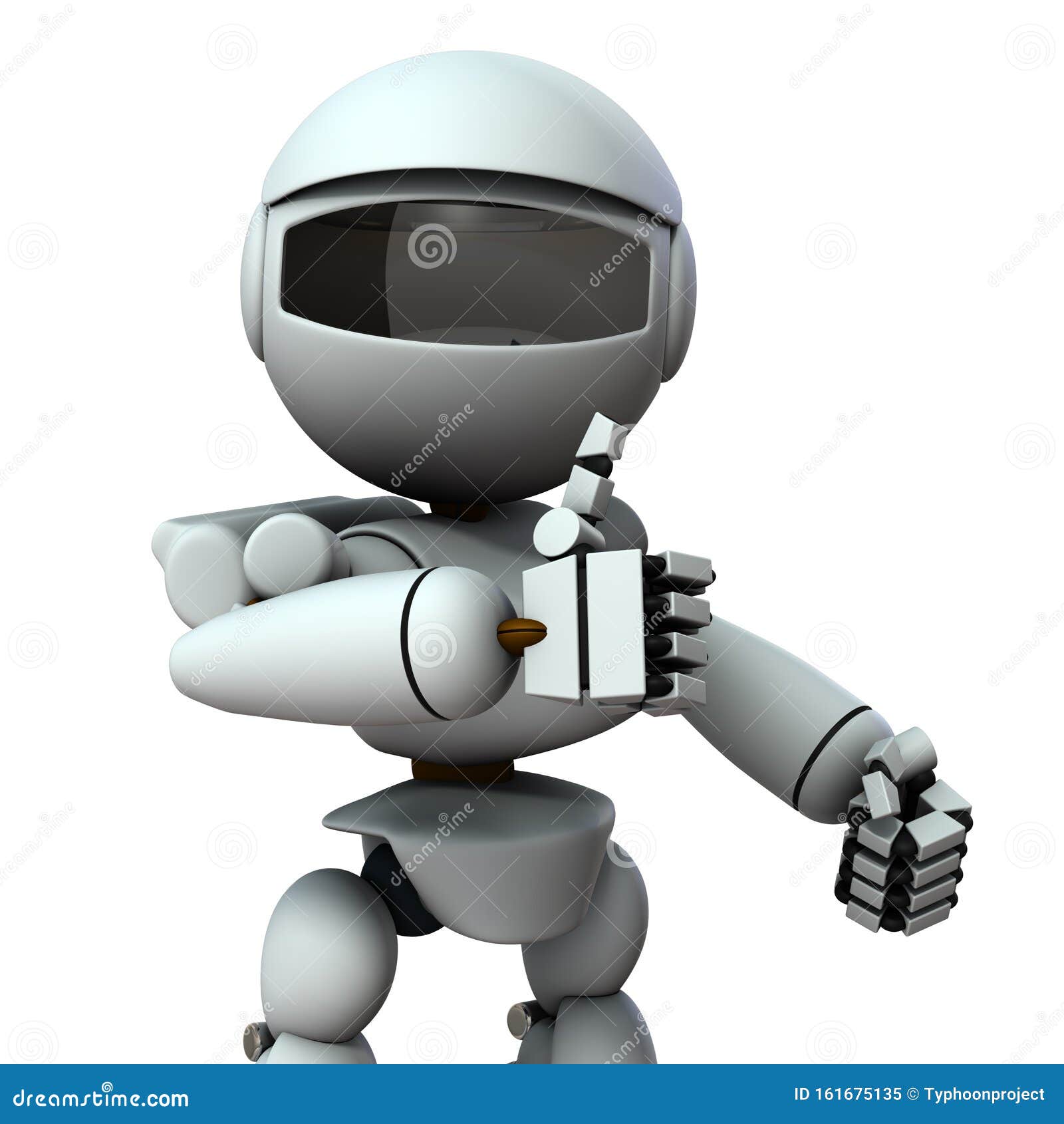 Robot Thumbs Up And Winks. Cyborg Happy Emoji. Robotic Man Vector ...