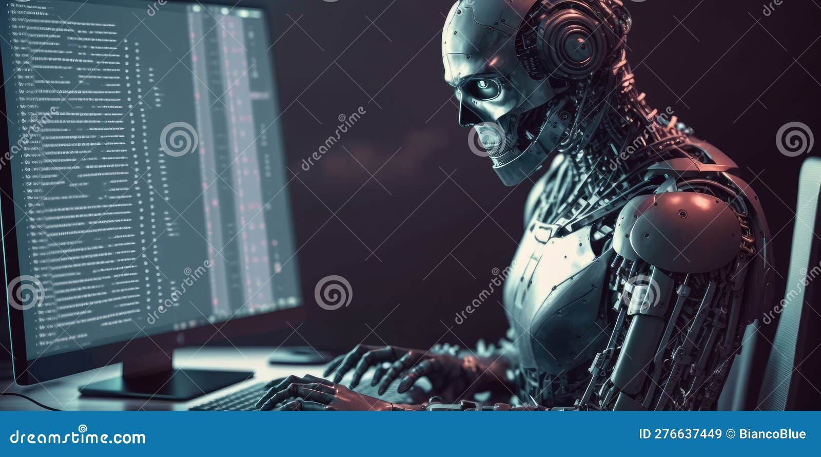 Artificial Intelligence Robot Using Computer Software For Gpt Binary