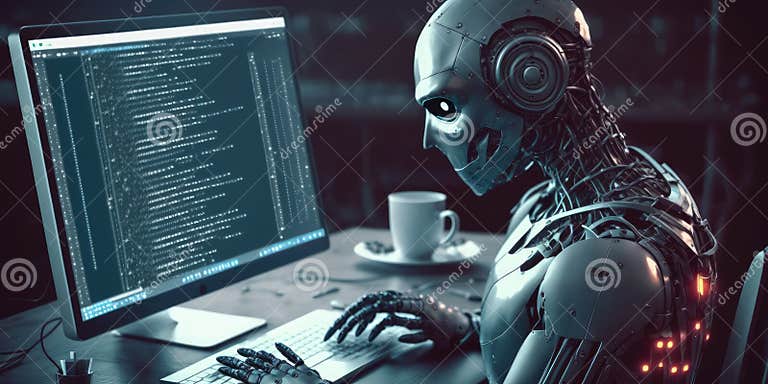 Artificial Intelligence Robot Using Computer Software for Gpt Binary ...