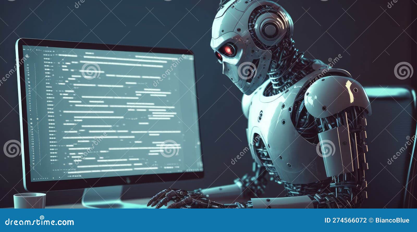 Artificial Intelligence Robot Using Computer Software For Gpt Binary
