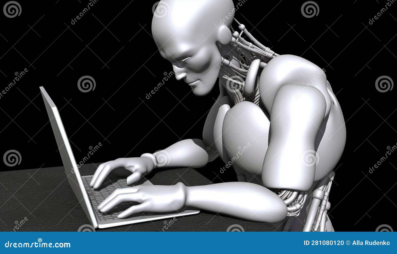 Artificial Intelligence Robot Using Computer Software For Gpt Binary