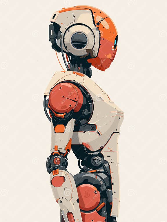 Artificial Intelligence Robot. Vector Illustration of a Cartoon Robot ...